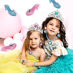 Princess Toys for 3 4 5 6 7 8 Year Old Girls,Toddler Little Girl Toys ages 3+ Year Old Birthday Easter Halloween Christmas Gifts Princess Dress Up Shoes Exquisite Box Indoor Outdoor Party Games