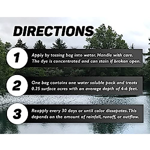 Sanco Industries Pond Dye - Black Individual Water Soluble Packet - 1 Pack Treats 1/4 Acre