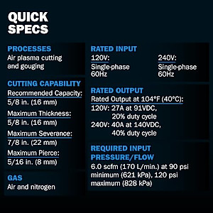 Miller 907579001 Spectrum 625 X-TREME Plasma Cutter Machine - Plasma Cutting Equipment with XT40 Torch & 20-ft. Cable - Portable Plasma Cutters 120/240V 40 Amps Cuts Up to 5/8" Mild Steel (21 lbs)