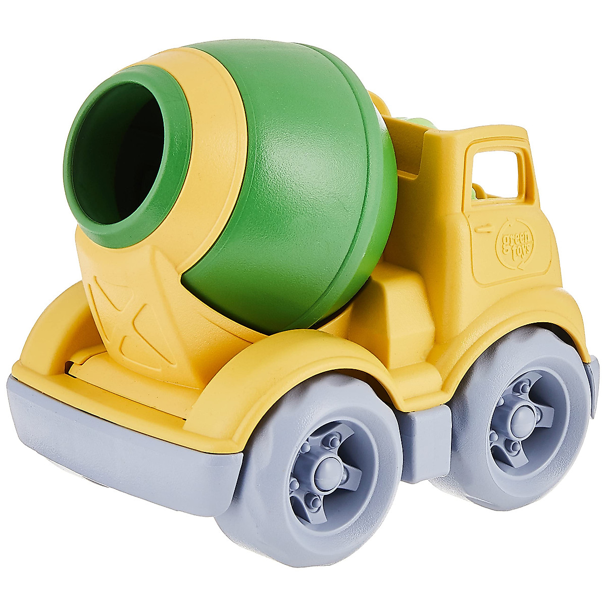 Green Toys Mixer Construction Truck Green/Yellow, 5.75x7.5x5.6