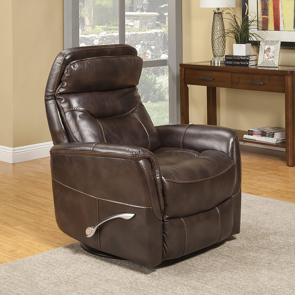 Parker Living Gemini - Truffle Manual Swivel Glider Recliner