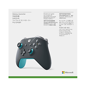 Microsoft - Wireless Controller for Xbox One and Win 10 - Gray/Blue - WL3-00105 (Renewed)