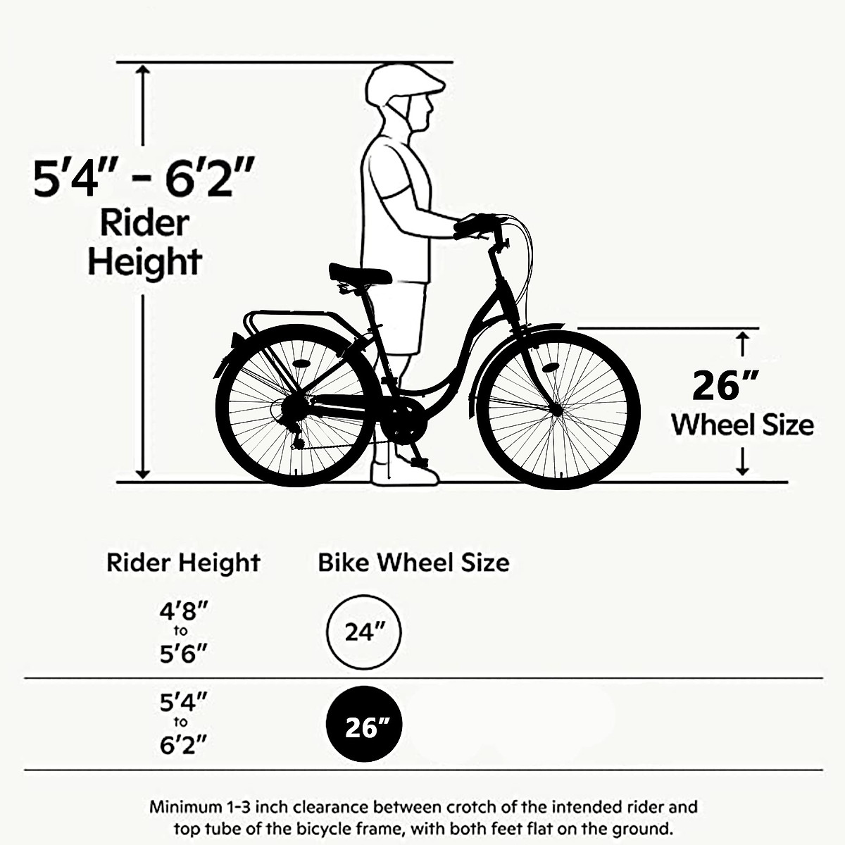 WEEROCK 26 Inch Adult Cruiser Bike Ladies Bicycle Shimano 7 Speeds Steel Frame Commuter Bike for Women, Men, Seniors,Multi Colors,Beige