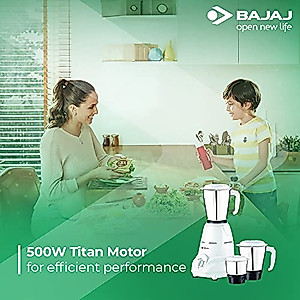 Bajaj Rex 500-Watt Mixer Grinder with 3 Jars