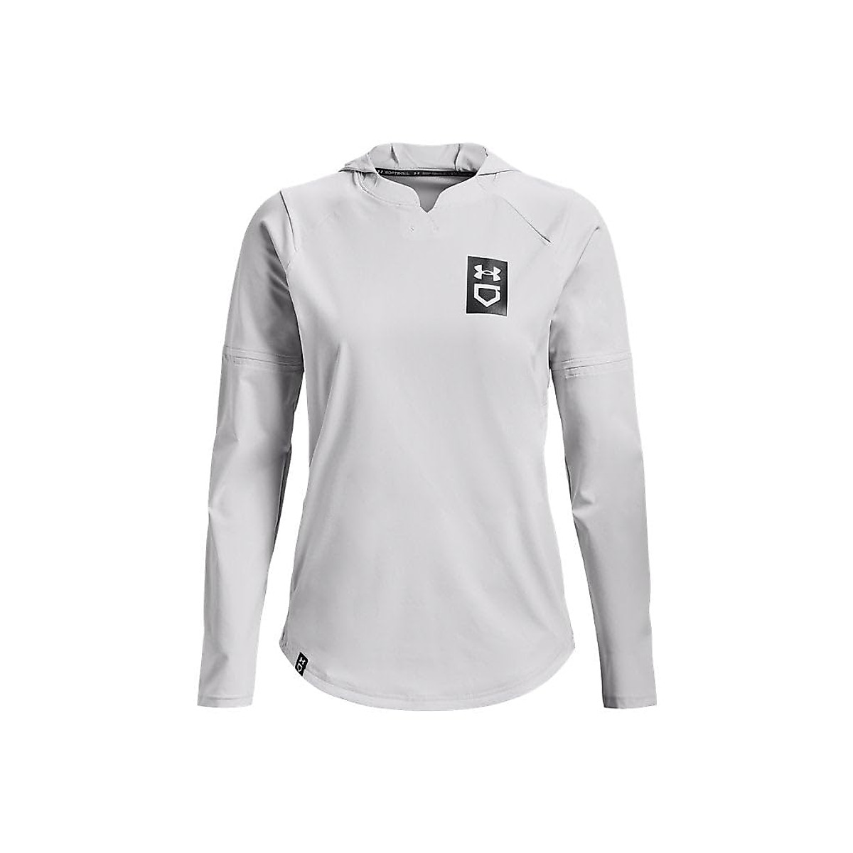 Under Armour womens Softball Cage Jacket 22, (014) Halo Gray/Pitch Gray/White, Medium