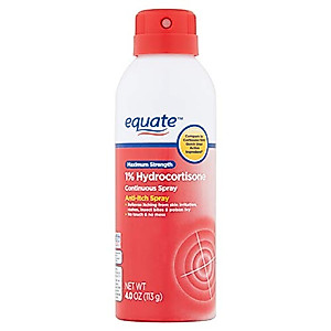 MUHU Equate Maximum Strength Anti-Itch Continuous Spray, 4.0 oz, 4 Ounce (Pack of 1)