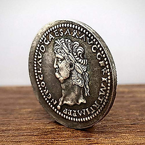 Ancient Roman King Silver Coin Silver Dollar Roman King Nero CLAVDIVS Coin Antique Coin Collection Process Substitutes for Exquisite Handicraft Currencies