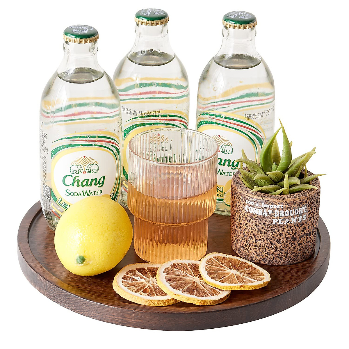 Lazy Susan Organizer 10 inches, Wood Lazy Susan Turntable Organizer for Cabinet Pantry Kitchen Countertop Cupboard (Walnut)