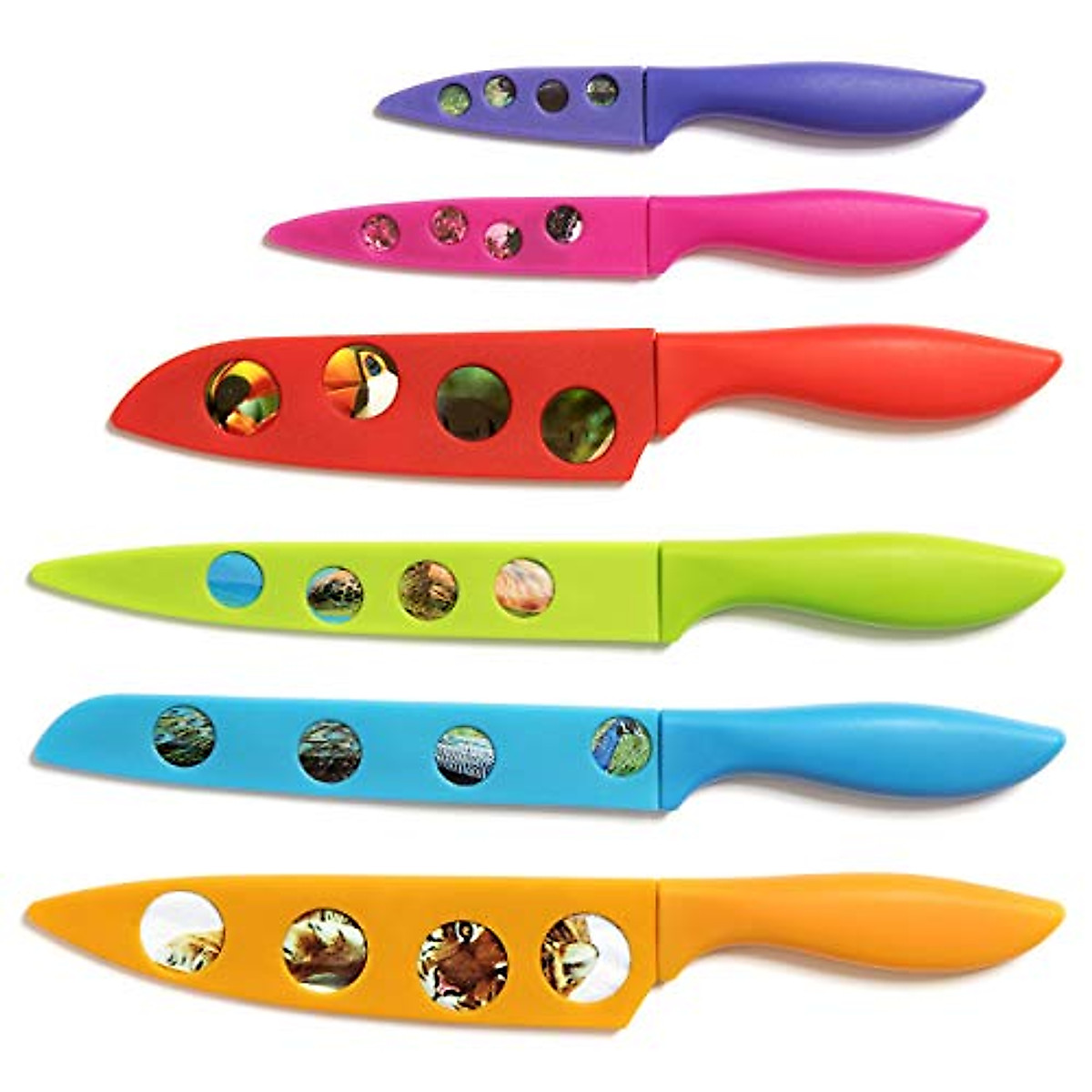 CHEF'S VISION Blade Keepers Protective Knife Covers for the Wildlife Series Knives - Knives Not Included - Color Blade Cover Sheaths for Kitchen Knives - Blade Guards to Protect your Wildlife Knives