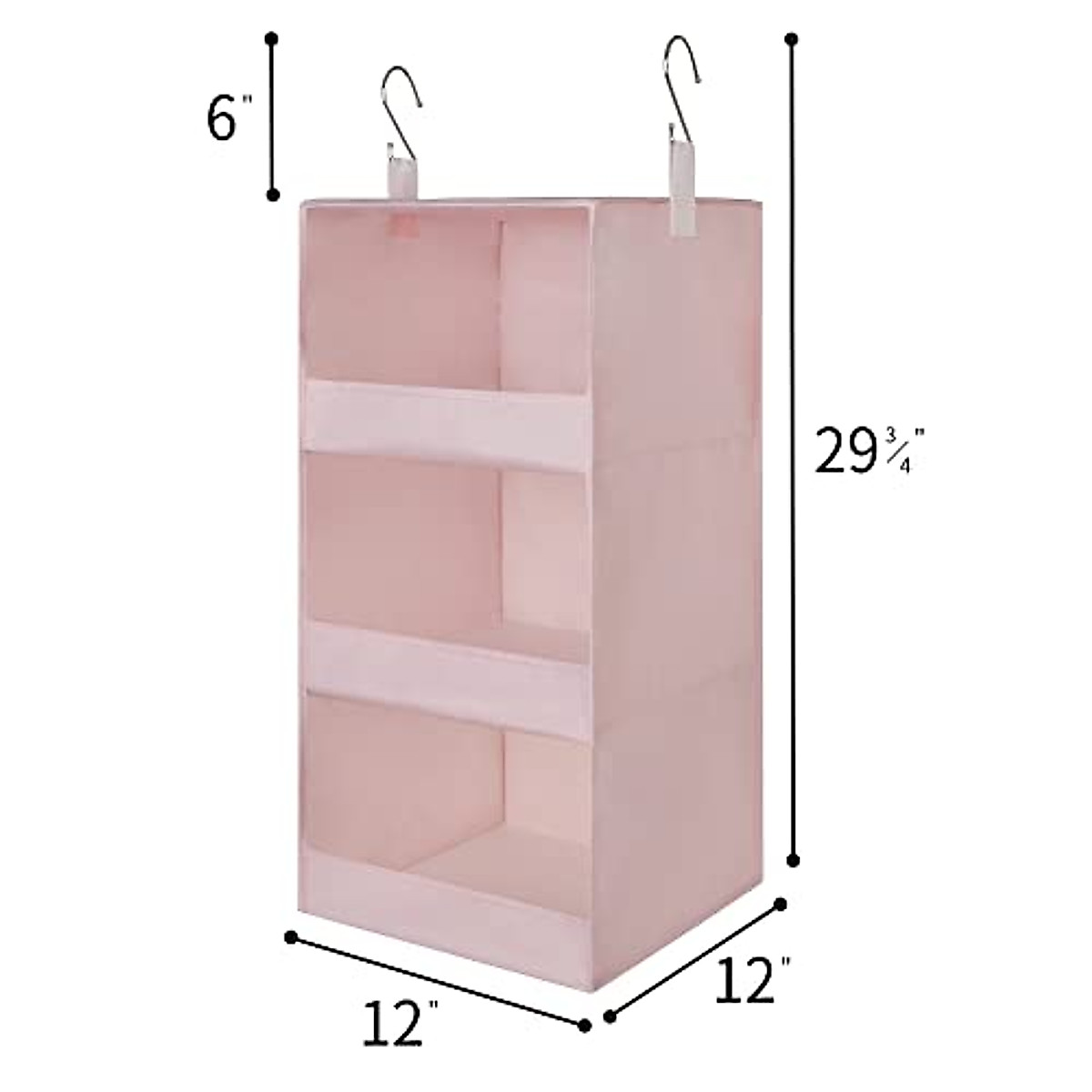 GRANNY SAYS Bundle of 2-Pack Hanging Organizer & 1-Pack Closet Hanging Shelves