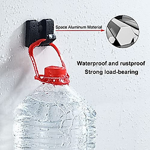 DMYMAT Black Towel Hooks for Bathrooms, Folding Hideaway Coat Hooks 2 Pack, Modern Heavy Duty Wall Hooks, Space Aluminum Material, for Bedroom Closet Hanging Robe Clothes Hat Key