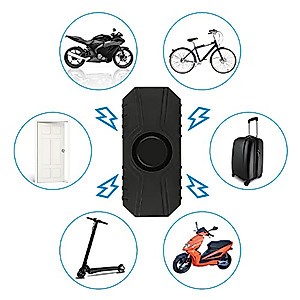 Wireless Bike Alarm with Remote,Bicycle Motorcycle Alarm,Vehicle Security Alarm System Security Vibration Motorcycle Bicycle/Door Burglar Alarm,110-115dB Loud(size:with 1pc Remote Controller)