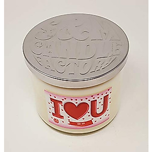 Clearance Priced ~ I Love U! - Valentine's Day Red Hot Cinnamon Scented 3 Wick Candle - Soy Wax Candle - 100% Made in USA- I Love You- S&M Candle Factory (Red Hot Cinnamon)