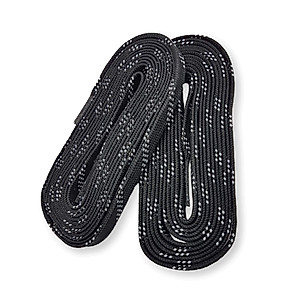 zechy Hockey Laces Waxed - Specifically Made for Skates - One Pair - Sizes (72, 84, 96, 108, 120, 130) (Black, 72")