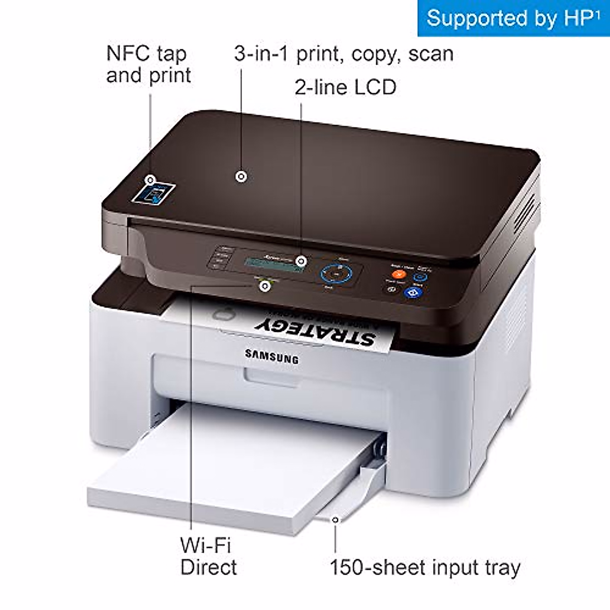 Samsung Xpress M2070W Wireless Laser Printer | Scan, Copy, NFC