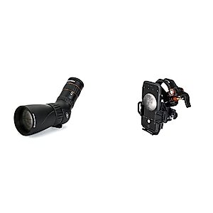 Celestron Hummingbird 9-27x56mm ED Micro Spotter Birder-Friendly Spotting Scope, Black (52308) with Universal Smartphone Adapter