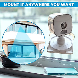 Blink Mini Compatible Secure Suction Mount Bracket with Dual Suction Cups Allows 360 Swivel – Affixes to Stainless Steel, Window Glass, Mirror and Smooth Surfaces (1 Mount)