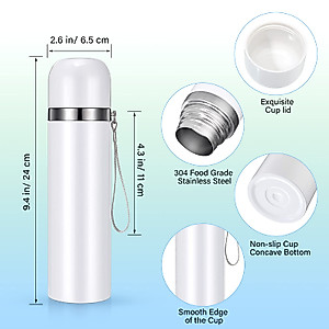 Geiserailie 18 Oz Sublimation Tumblers Vacuum Insulated Cups with Lid Blank White Stainless Steel Tumblers for Sublimation DIY Coffee Travel Mug for Office Travel Outdoors(4 Pieces)