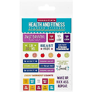 Essentials Health & Fitness Planner Stickers (Set of 325 Stickers)