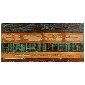 YPWRENH Cocktail Table Snack Table Dining Table 45.3"x21.7"x29.9" Solid Reclaimed Wood and Steel for Dining Room, Kitchen or Living Room