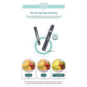 Medical LED Pen Light with Pupil Gauge for Doctor Stethoscope Healthcare Nursing School Students Light with AAA Battery (Yellow)