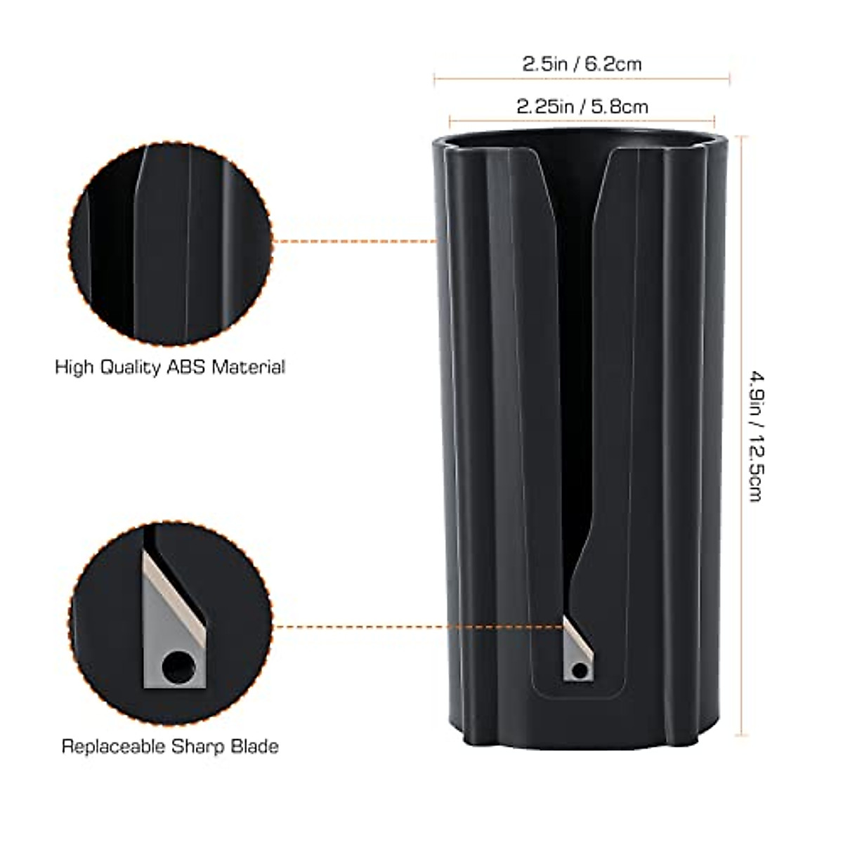 2Pack Wrapping Paper Cutter, Gift Wrap Cutter, Christmas Wrapping Paper Cutter Tool Tube,Portable Sliding Wrapping Paper Roll Cutter Tool Gift Packaging for Christmas Xmas (Large)