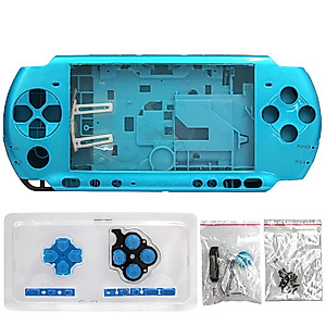 OSTENT Full Housing Shell Faceplate Case Repair Replacement for Sony PSP 3000 Console Color Blue