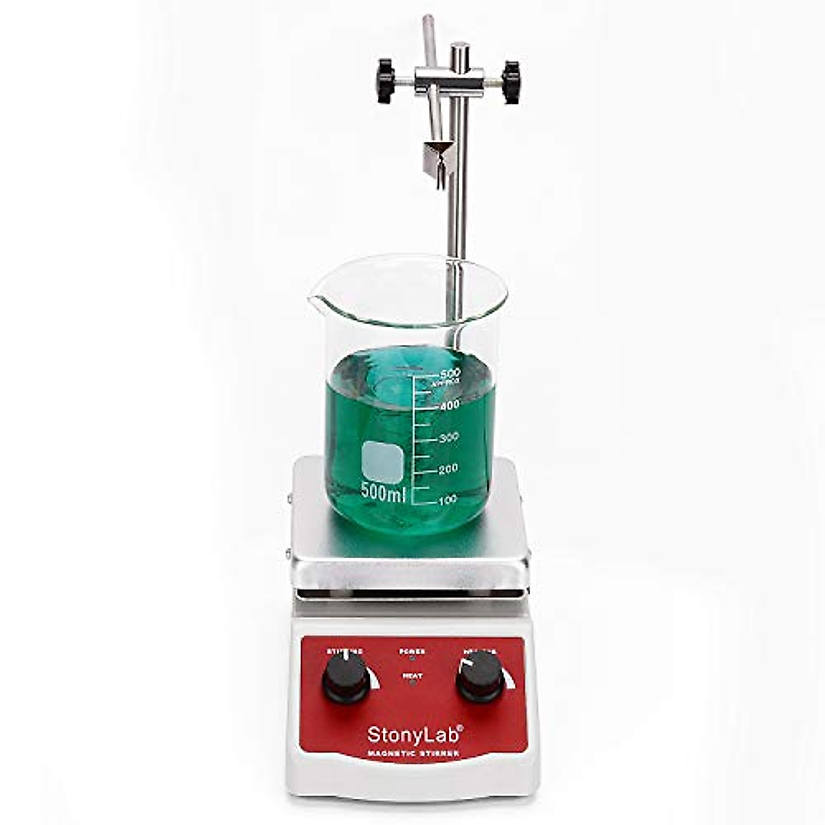 stonylab SH-2 Hotplate Magnetic Stirrer with Dual Control and Hot Plate, Rated Power 180W, 110V