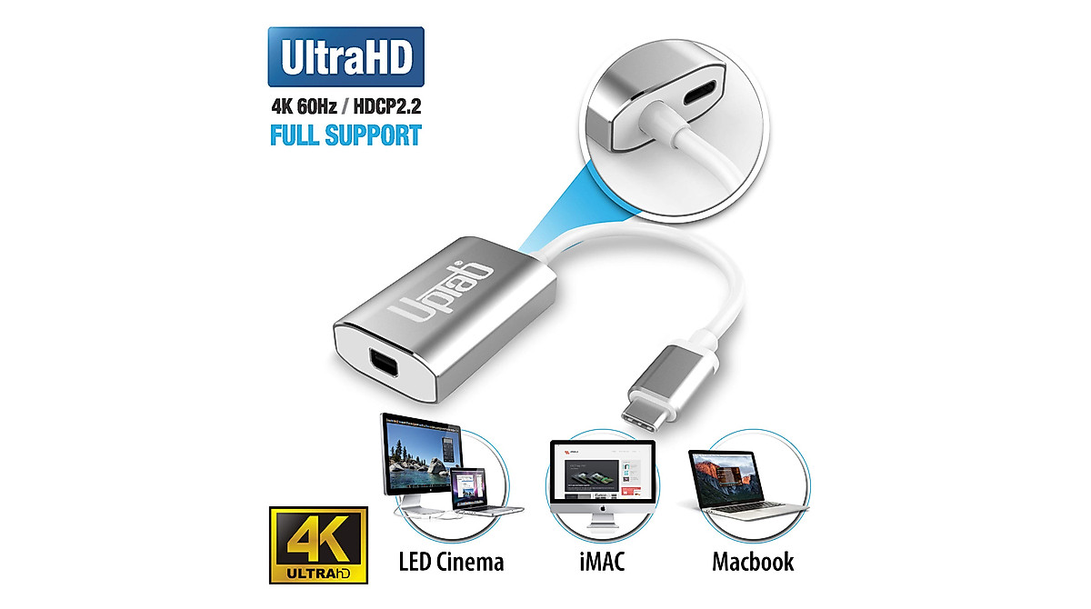 UPTab USB C to Mini DisplayPort Adapter - 4K@60Hz