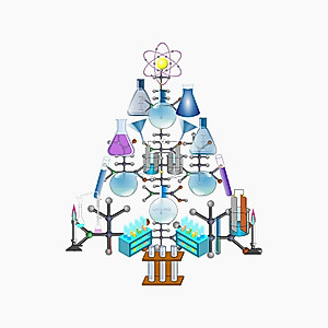 CafePress Oh Chemistry, Oh Chemist Tree Greeting Cards Greeting Card (20-pack), Note Card with Blank Inside, Birthday Card Glossy