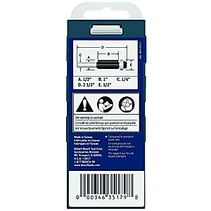 BOSCH 85216M 1/2 In. x 1 In. Carbide Tipped 3-Flute Flush Trim Bit