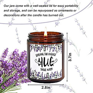 Fixwal Scented Candle Gifts for Women, 7oz Lavender Scented Jar Candle Gifts for Friendship Mom's Birthday Thanksgiving Day Christmas