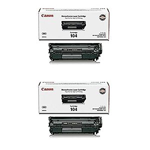Canon 104 Original Toner Cartridge, Black, 2 Pack