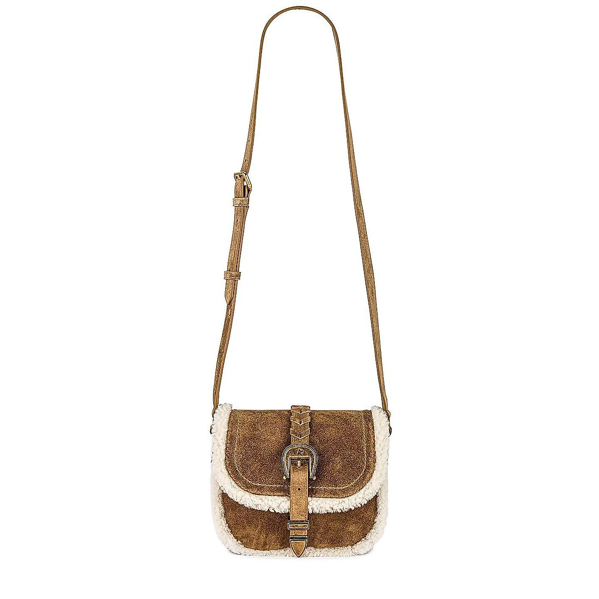 Golden Goose Rodeo Bag Small Merino And Suede Body Womens Bag - Brown