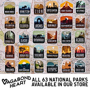 Vagabond Heart Hawaii Volcanoes National Park Sticker - Weatherproof Vinyl Souvenir Decal