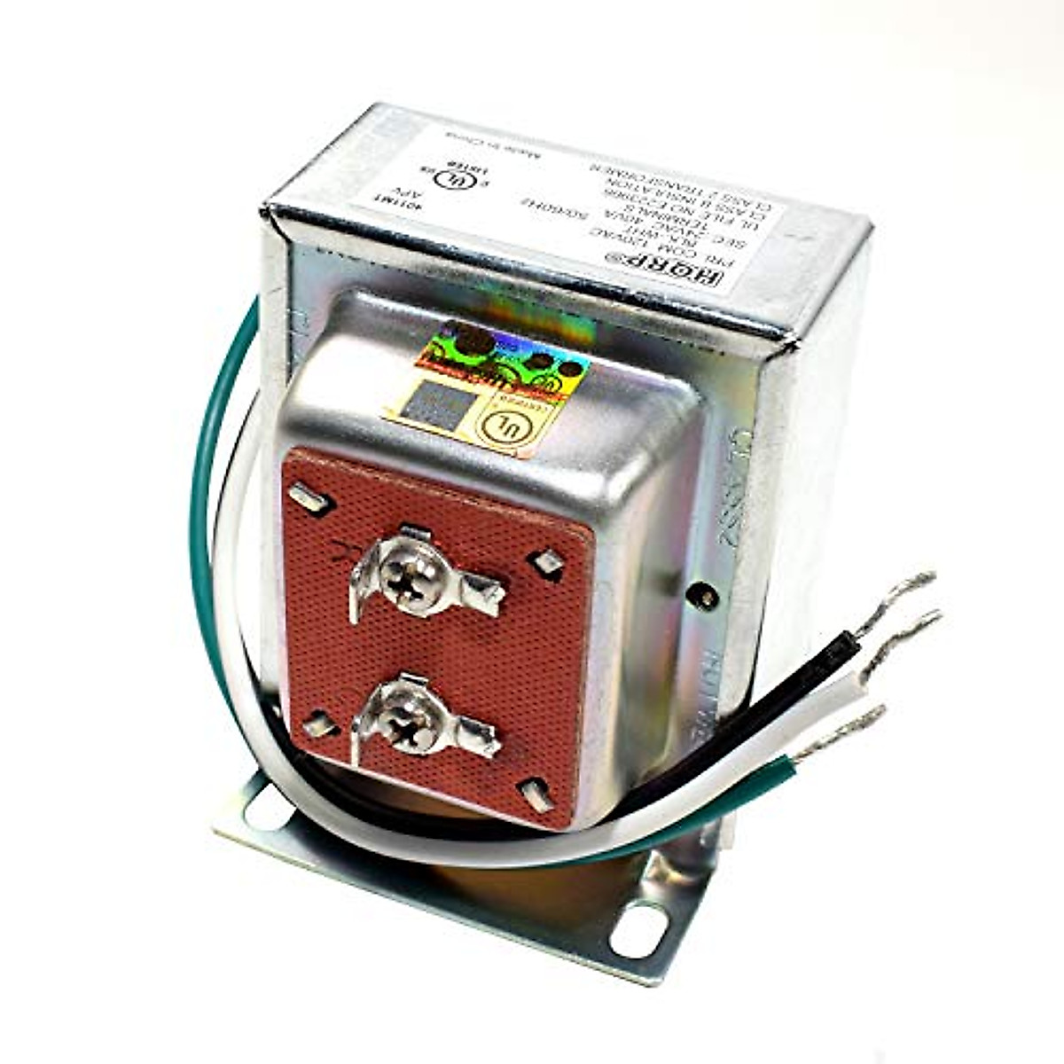 HQRP Transformer Primary 120V, Secondary 24V Compatible with HVAC Furnace, Nest, Ecobee, Sensi, Honeywell Thermostat, Nest Doorbell 120v-to-24v Replacement 40VA Power Supply UL Certified