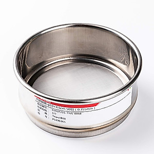 Adamas-Beta φ10×4.5cm 24 Mesh 304 Stainless Lab Sieves Economy Test Sieve 304 Stainless Steel Wire Cloth（0.8mm）