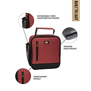 Dickies Basic Insulated Lunch Bag for Work, Thermal Reusable Office Lunch Box for Men, Women (Bloodstone)