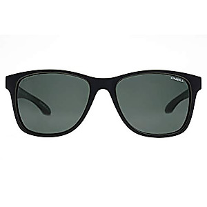 O'Neill Offshore Polarized Square Sunglasses, Gloss Black/Green, 55 mm