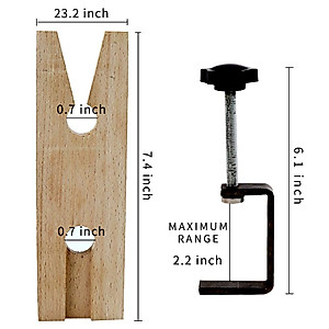 HIPOGT Bench Pin Clamp Set V-Slot for Workbench Wooden Jewelry Clamp Tool