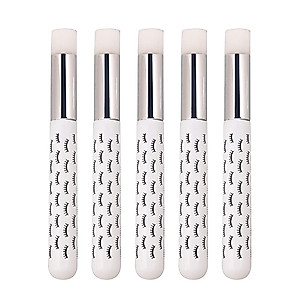 20 Pieces White Lash Cleansing Brush + 2 Lash Wands Tubes Eyelash Cleaning Brushes Peel Off Blackhead Brush Nose Pore Cleaning Brush Lash Shampoo Brushes