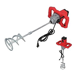Electric Handheld Cement Mixer，2100W Portable Mortar Mixers with 6 Speed Adjustment Concrete Paint Mixer Drill 110V Mud Mixer