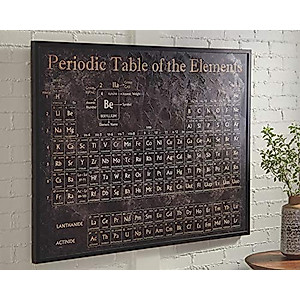 Signature Design by Ashley Marja Vintage Framed Perodic Table Canvas Wall Art, 48 x 36, Black