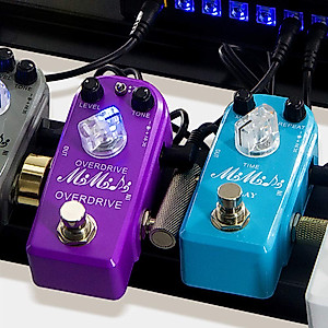 Overdrive Pedal, MIMIDI Mini Overdrive Guitar Pedal Classical Electronic Guitar Effects with True Bypass (315 Overdrive Purple)