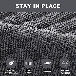 RAKKYO L Shape Velvet Sofa Couch Cover 1/2/3/4 Seater Sectional Couch Covers, Non-Slip Sofa Slipcover for Dogs Cats Pet Loveseat Recliner Leather Sofa Armrest Chair Cover (Color : Blue, Size : 90x70