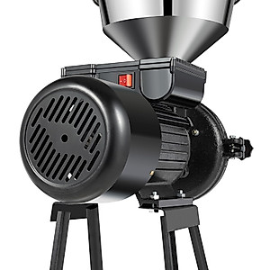 3000W Grain Mill Grinder Dry Wet Grinder, Corn Mill Coffee Heavy Duty 110V Commercial Grain Wheat Grinder Feed Grinder Machine