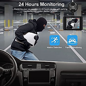 Dash Camera for Cars, Dash Cam 1080P Full HD Dual, 32G SD Card, Dashcam 170 Wide Angle 2.4" LCD Display, Super Night Vision, G-Sensor, Parking Monitor, WDR, Loop Recording