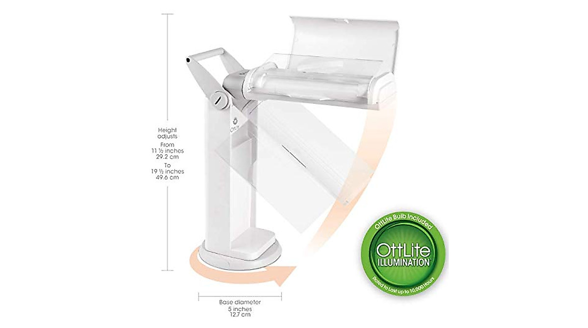 OttLite 13W Magnifier Task Lamp - Portable & Adjustable