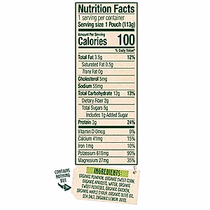 Sprout Organic Baby Food Pouches Stage 3, Organically Sourced Meat Protein, 4 Ounce (Pack of 12)