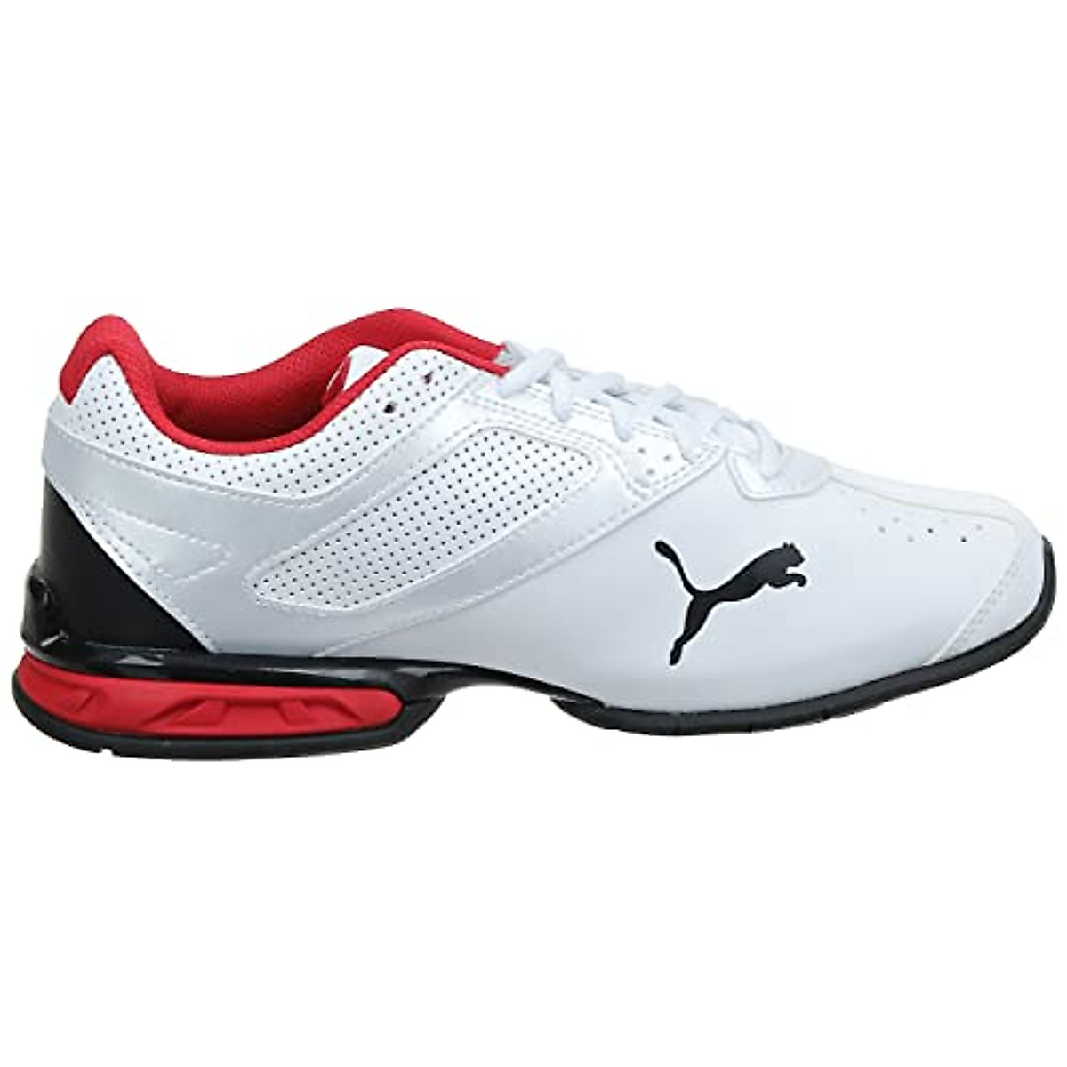 PUMA Men's TAZON 6 FM Cross Training Sneaker, Puma White-Puma Black-Puma Silver, 12